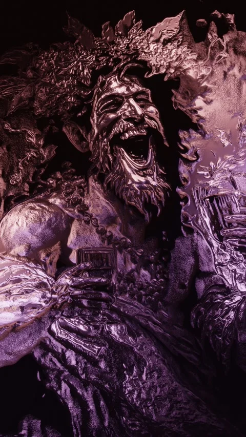 Bacchus Greek God Metal Print Seamless L... | Stock Video | Pond5