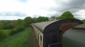 Back and side view of steam train cars h... | Stock Video | Pond5