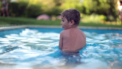 Kids Swimming In Cold Pool Stock Video Footage | Royalty Free Kids ...