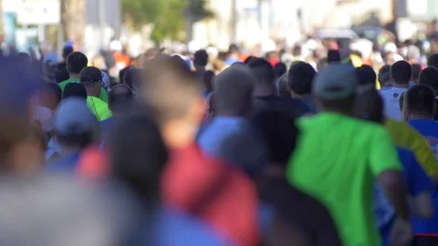 Crowd Running Away Stock Video Footage | Royalty Free Crowd Running ...