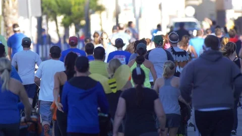 Crowd Running Away Stock Video Footage | Royalty Free Crowd Running ...