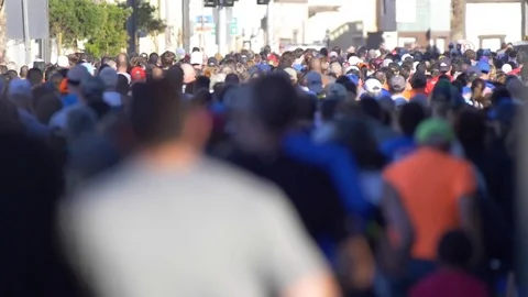 Crowd Running Away Stock Video Footage | Royalty Free Crowd Running ...