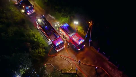 Fire Engine Staircase Stock Footage ~ Royalty Free Stock Videos | Pond5