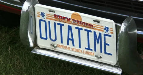 Back to the future license plate | Stock Video | Pond5