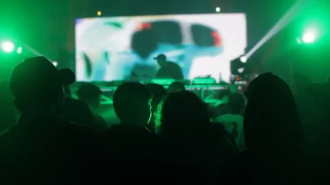 Back Of Man Dancing In Crowd In Night Cl... | Stock Video | Pond5