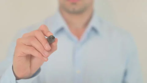 Back Up, Man Writing on Transparent Scre... | Stock Video | Pond5