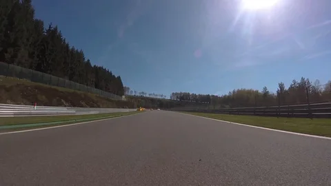 Back point of view of a Formula 1 race a... | Stock Video | Pond5