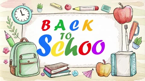 Back to School Background concept. Intro... | Stock Video | Pond5