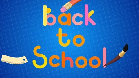 Back to school font animation intro | Stock Video | Pond5