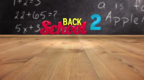 Back to school graphic falling in classr... | Stock Video | Pond5