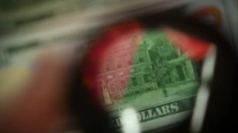 Back side of hundred dollar banknotes ex... | Stock Video | Pond5