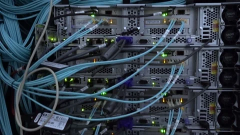 Back Side Of Modern Working Data Center ... | Stock Video | Pond5