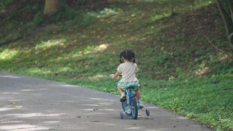 Back side view of asian baby girl child ... | Stock Video | Pond5