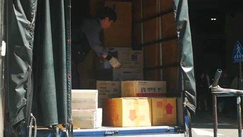 Asian Delivery Truck Stock Videos – Royalty-Free HD & 4K Videos | Pond5