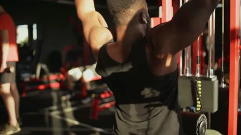 Back view of african american man bodybu... | Stock Video | Pond5