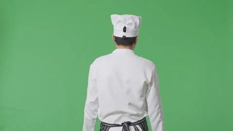 Back View Of Asian Man Chef Walking In T... | Stock Video | Pond5