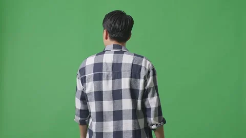 Back View Of Asian Man Walking And Looki... | Stock Video | Pond5