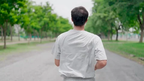 Back view of Asian tan man running insid... | Stock Video | Pond5