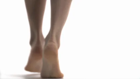 Back view of barefoot female legs walkin... | Stock Video | Pond5