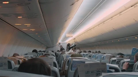 Back view of boeing 737-800 board during... | Stock Video | Pond5