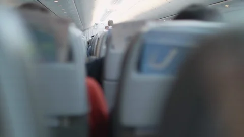 Back view of boeing 737-800 board during... | Stock Video | Pond5