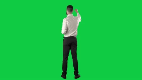 Back view of business man cheering and r... | Stock Video | Pond5