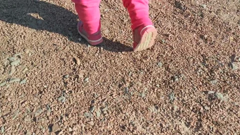 Back view on childs feet. | Stock Video | Pond5