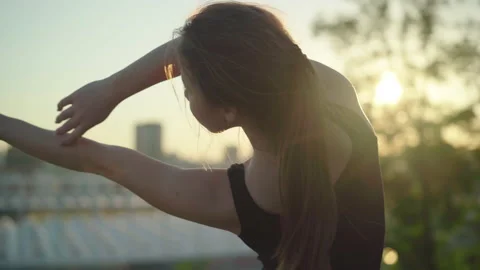 Back view close-up of young brunette wom... | Stock Video | Pond5