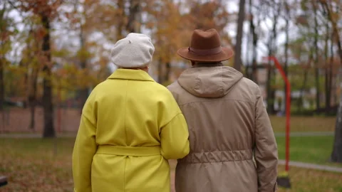 Back view couple walking arm in arm in s... | Stock Video | Pond5