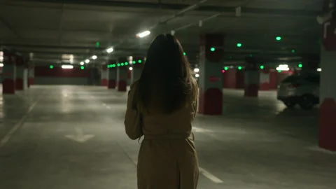 Back view frightened Asian woman scared ... | Stock Video | Pond5