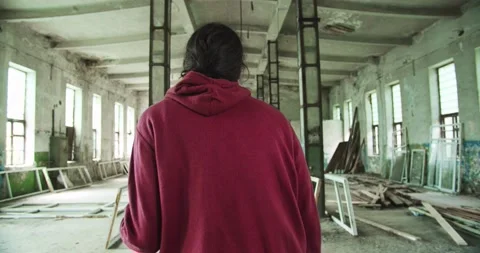 Back view of a frightening male zombie w... | Stock Video | Pond5