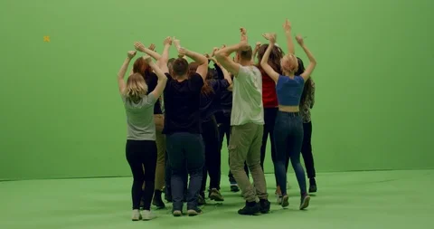 Back view group of young people dancing ... | Stock Video | Pond5