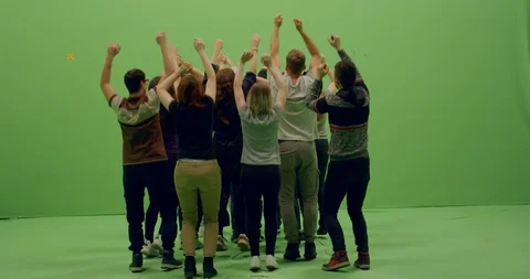 Back view group of young people dancing ... | Stock Video | Pond5