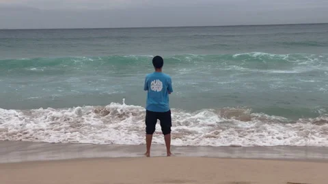 Back View Of An Indian Man Standing On T... | Stock Video | Pond5