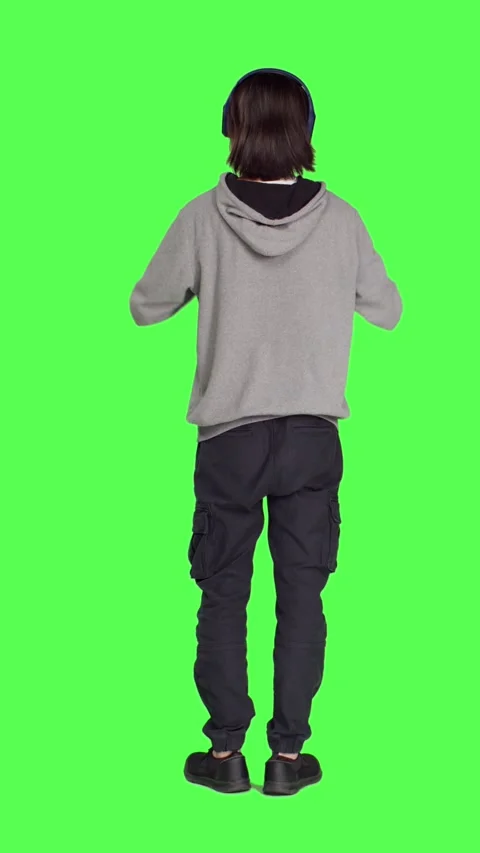 Back view of joyful man does groovy danc... | Stock Video | Pond5