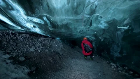 Back View Of A Male Explorer Sitting Ins... | Stock Video | Pond5