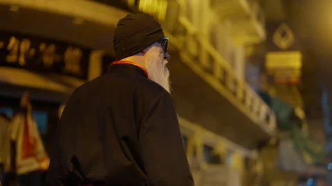 Back View Of Male Samurai Walking In An ... | Stock Video | Pond5