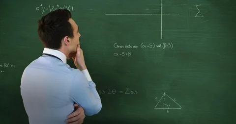 Back view of man thinking in front of mo... | Stock Video | Pond5