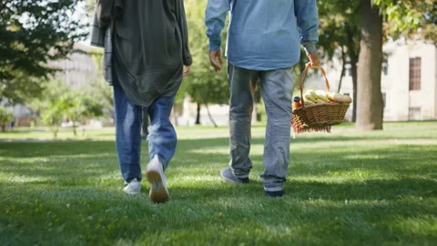 Back view of muslim couple going for a p... | Stock Video | Pond5