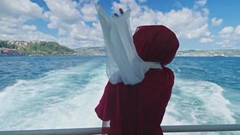 Back View of a Muslim Woman Wearing Hija... | Stock Video | Pond5