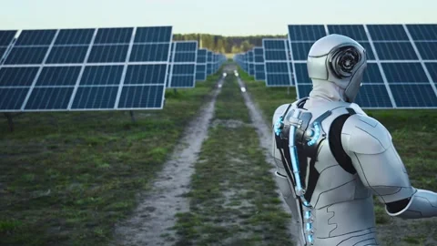 Back view of robotic cyborg prototype wa... | Stock Video | Pond5