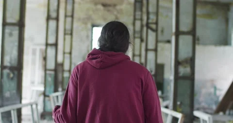 Back view of a scary zombie walking in t... | Stock Video | Pond5