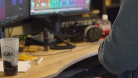 Back View of Sound Audio Engineer, Looki... | Stock Video | Pond5