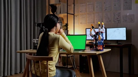 Back View Of Teen Asian Girl Thinking Wh... | Stock Video | Pond5