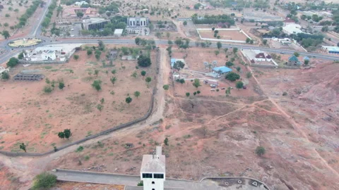Back view of Turaki Tower, it has been b... | Stock Video | Pond5