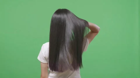 Back View Of A Woman Gently Touching Her... | Stock Video | Pond5