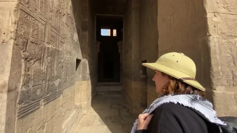 back view of woman visiting the Temple o... | Stock Video | Pond5