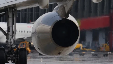 Back view of working boeing 737 max engi... | Stock Video | Pond5