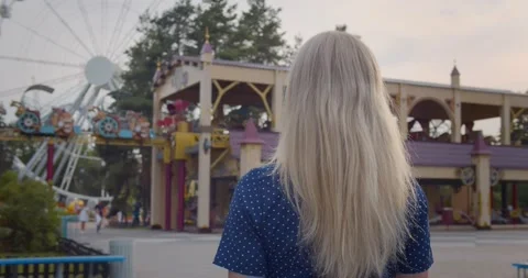Back view of young woman in safety mask ... | Stock Video | Pond5