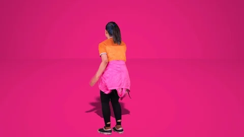 Back view of young woman singing in stud... | Stock Video | Pond5